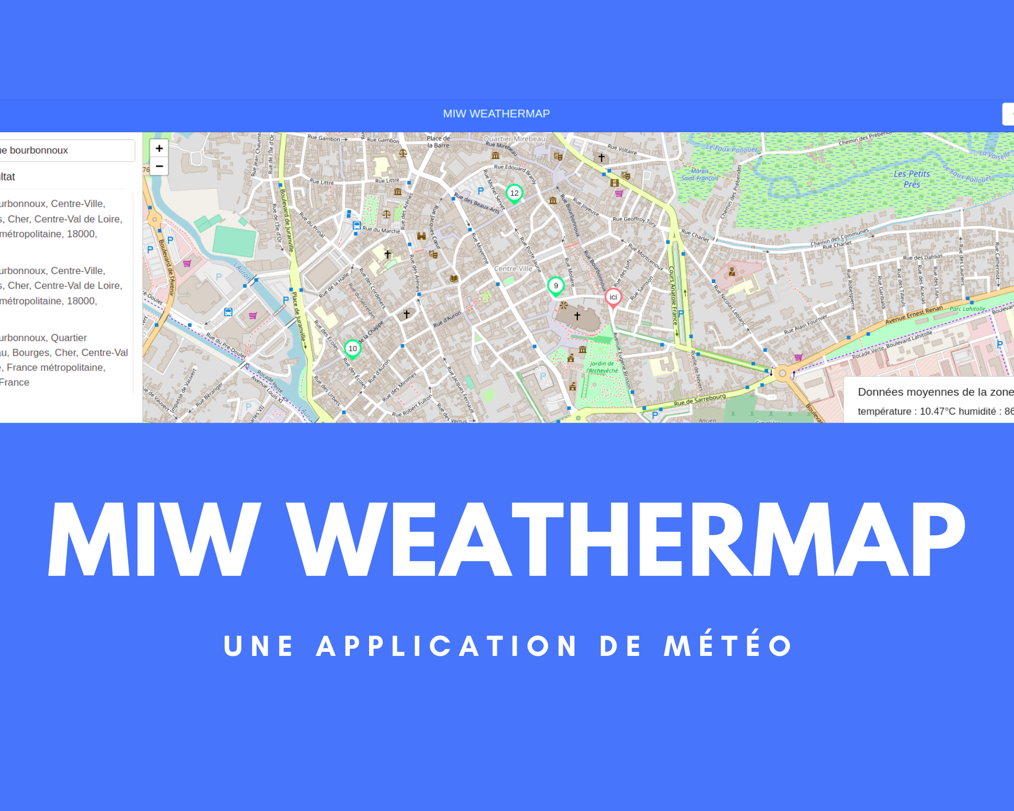 Weather Map l'application de météo - Alexis Guay